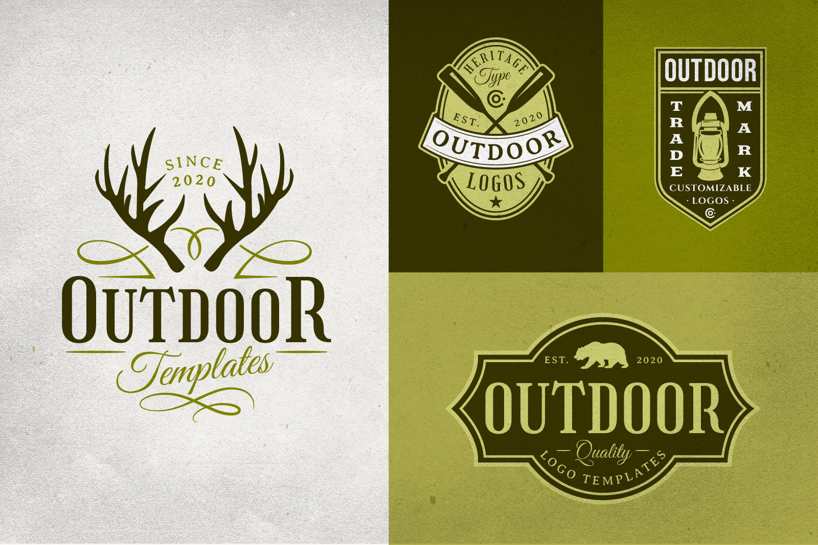 The Ultimate Vintage Logo Bundle - 200 Editable Logo Templates
