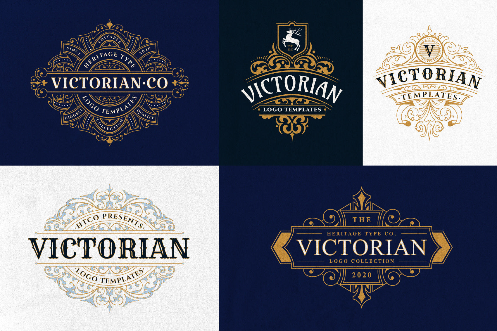 The Ultimate Vintage Logo Bundle - 200 Editable Logo Templates