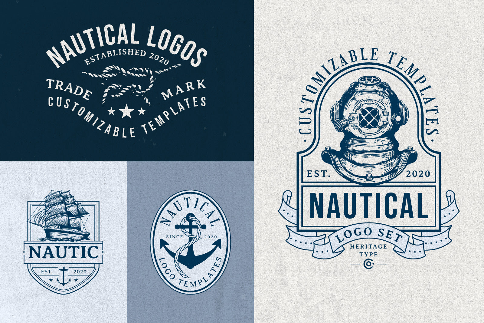 The Ultimate Vintage Logo Bundle - 200 Editable Logo Templates